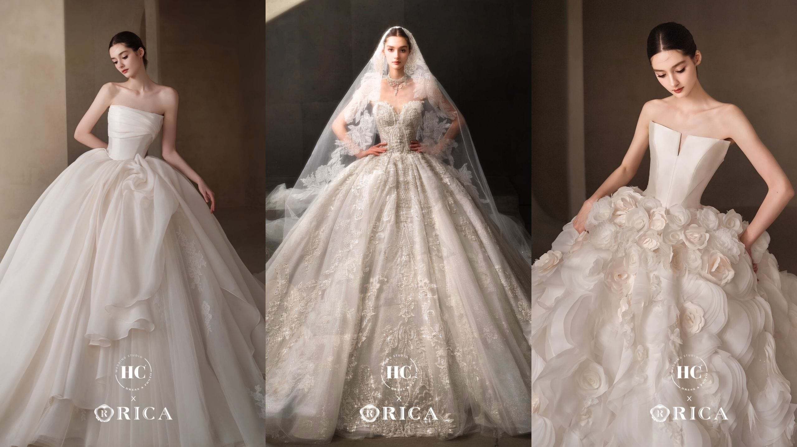 新娘禮服 全新頂級選擇 - HC studio獨家引進RICA最新禮服首次曝光 – HC Studio手工婚紗 攝影工作室